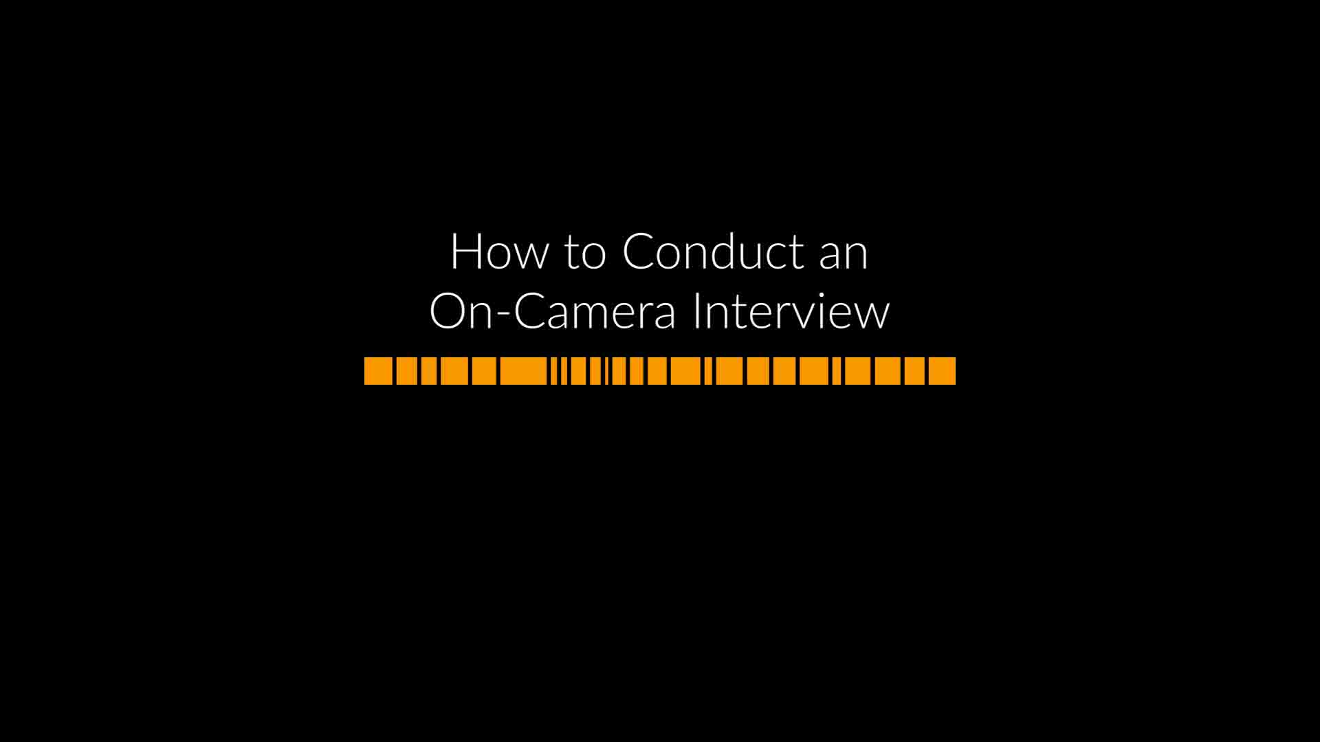 How to Conduct an On-Camera Interview - CutBoard Studio